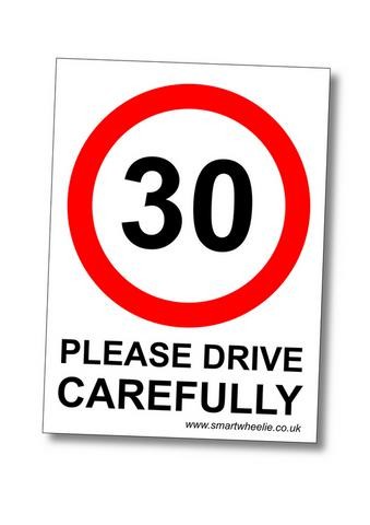 30mph wheelie bin sticker